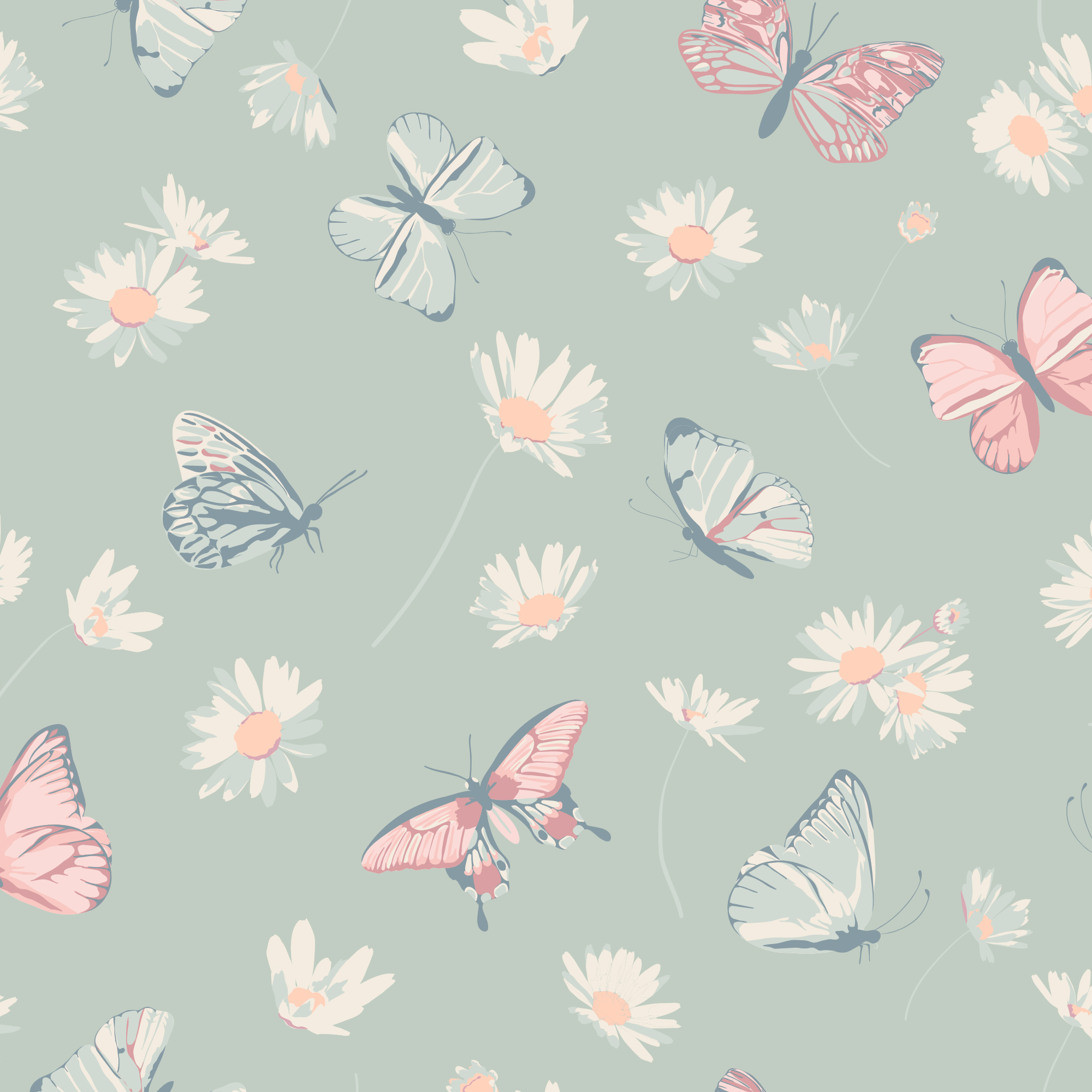 Butterfly Daisy Mint– Sweet Bamboo