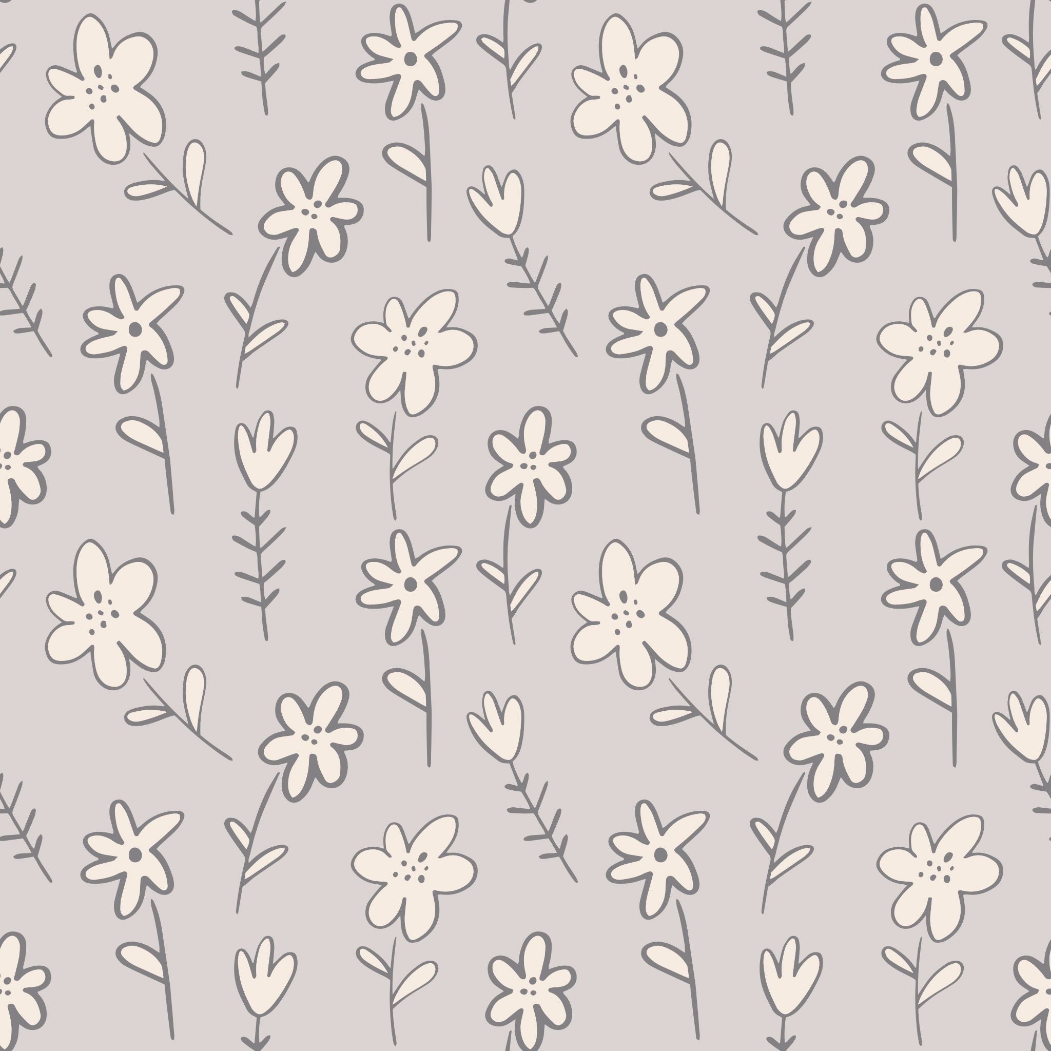 Floral Grey Doodle– Sweet Bamboo