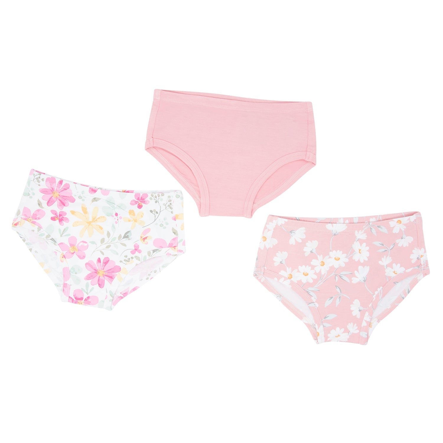 Bamboo Girl's Underwear 3-Pack - Daisy/Marin/Pink Suede– Sweet Bamboo