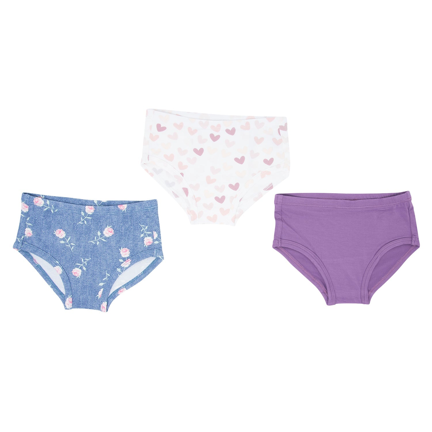 Bamboo Girl's Underwear 3-Pack - Roxanne/Emma/Royal Grape– Sweet Bamboo