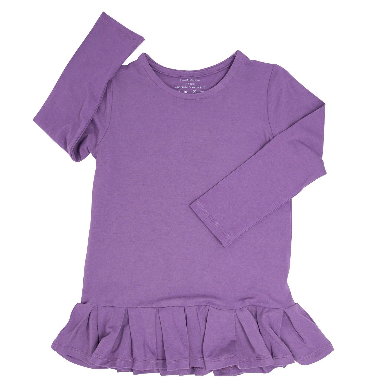 Deep Purple Ruffle Bottom Tee– Sweet Bamboo