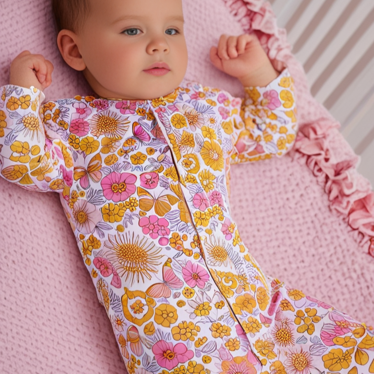 Bamboo Ruffle Footie - Sydney's Slippers– Sweet Bamboo