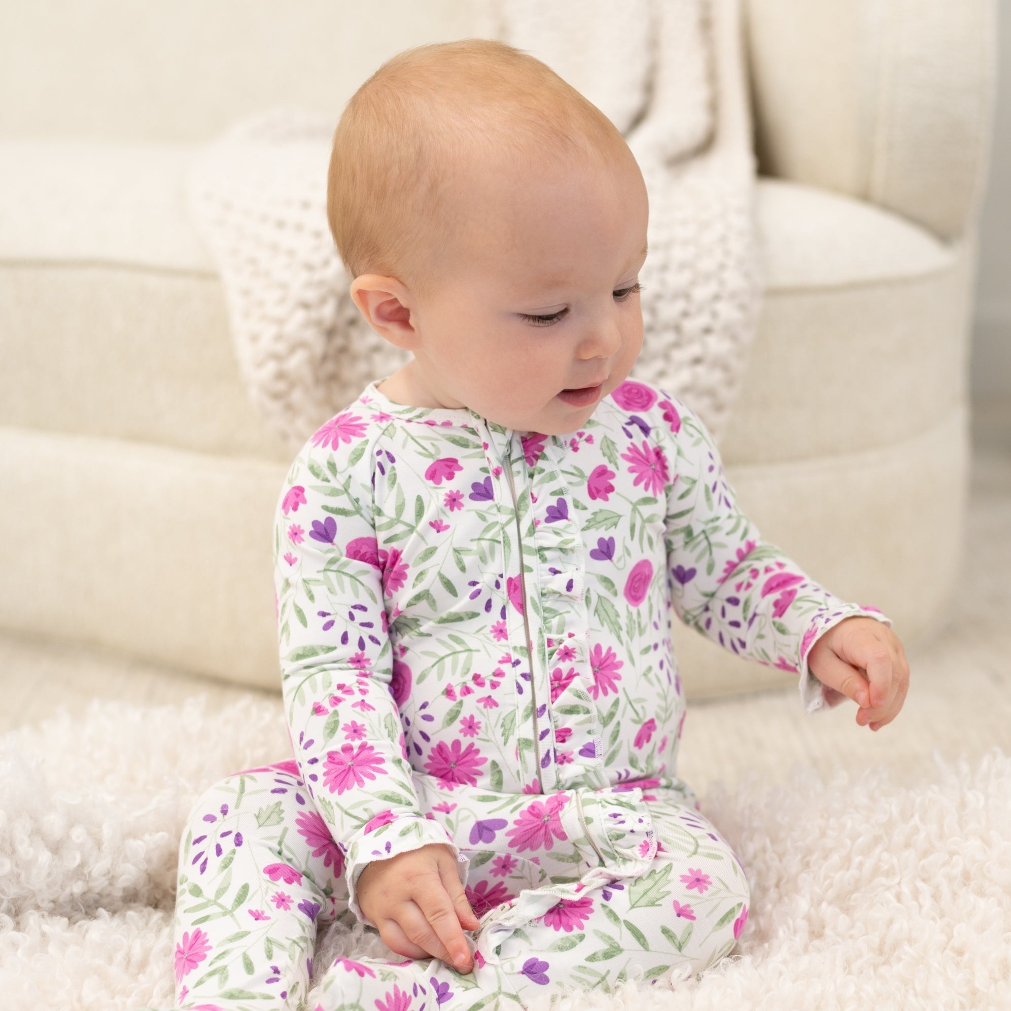 Bamboo Ruffle Footie - Lainey– Sweet Bamboo