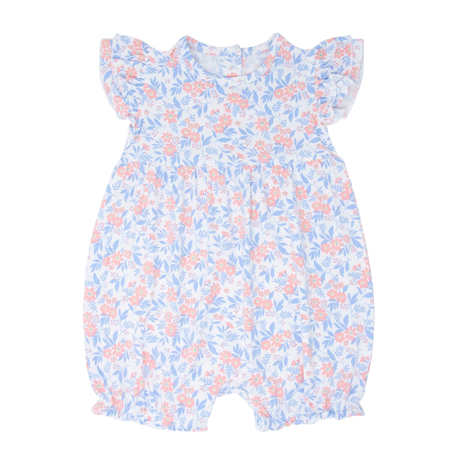 Ruffle Romper Vintage Flower Pink– Sweet Bamboo