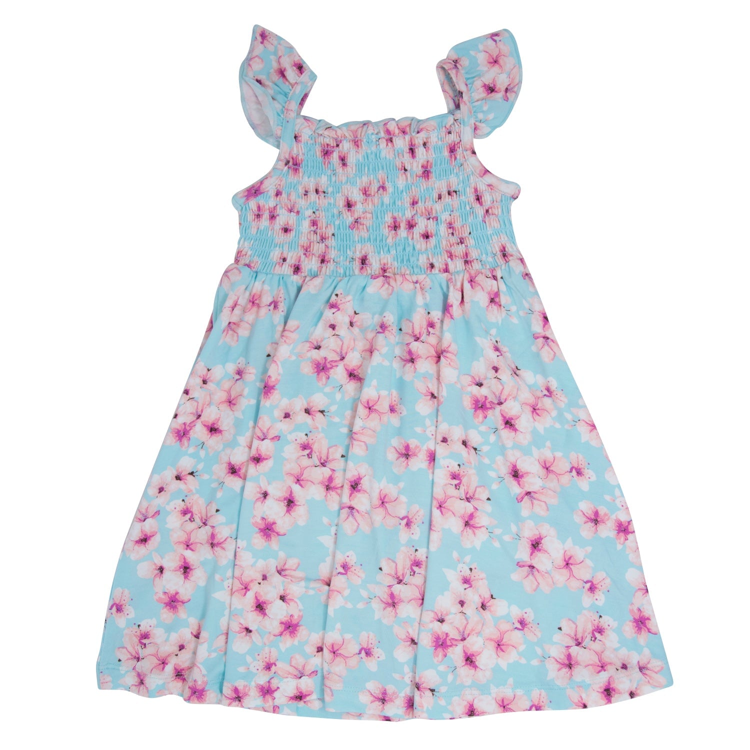 Pretty Pink Floral Smocked Dress– Sweet Bamboo