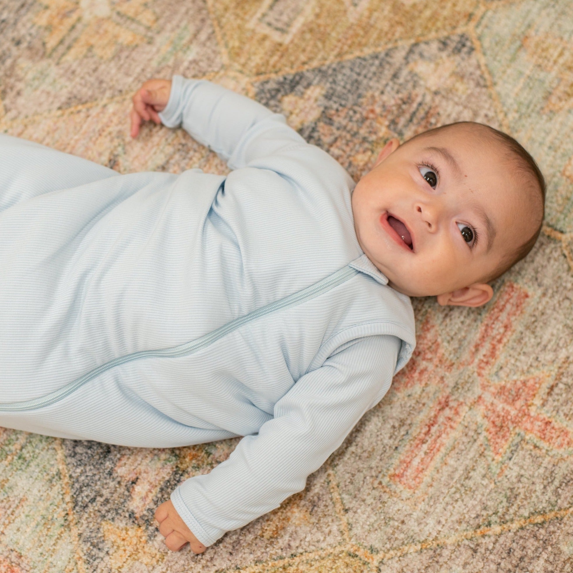 1.5 TOG Sleep Sack Bashful Blue Rib– Sweet Bamboo