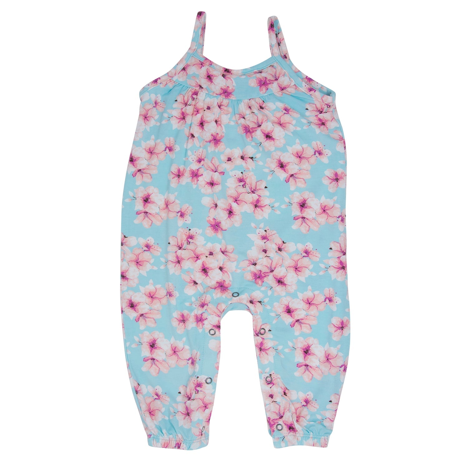 Pretty Pink Floral Tank Pant Romper– Sweet Bamboo